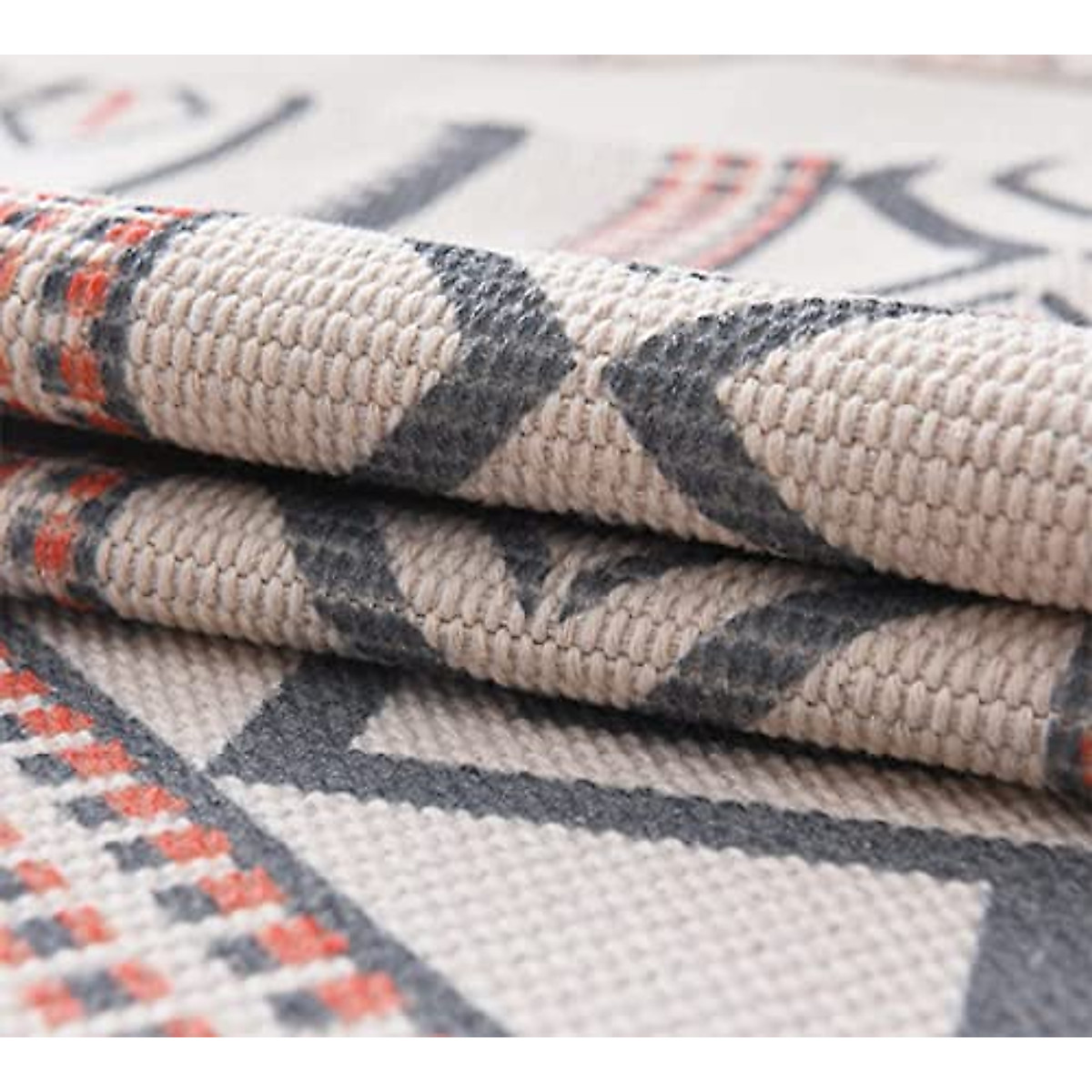 lightlux Moroccan Woven Carpet - Boho Area Rug 5' x 7' for Indoor and Outdoor Use in Large Bedroom and Living Room - Machine Washable and Tribal Farmhouse Collection