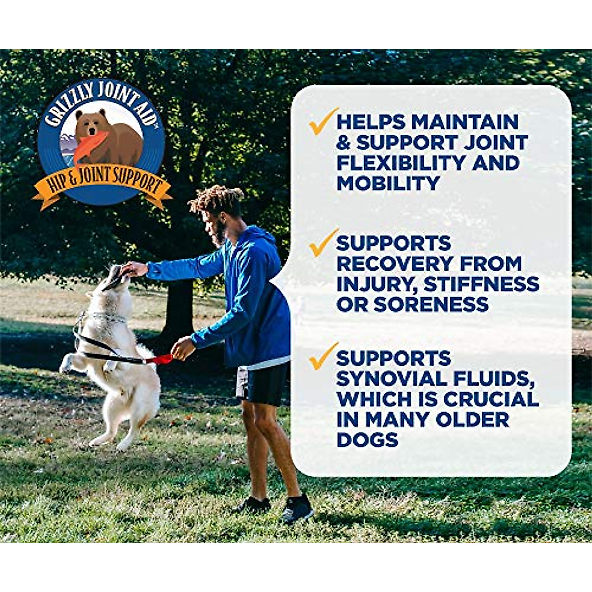 Grizzly Joint Aid for Dogs Liquid Hip and Joint Support (Extra Strength), 32 fl oz