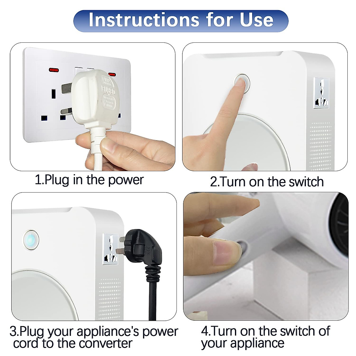 MYOYAY 2000W Step Up Voltage 110v to 220v Converter, Lightweight 110v to 220v Voltage Converter US to Europe Asia Power Transformer with Circuit Breaker Protection