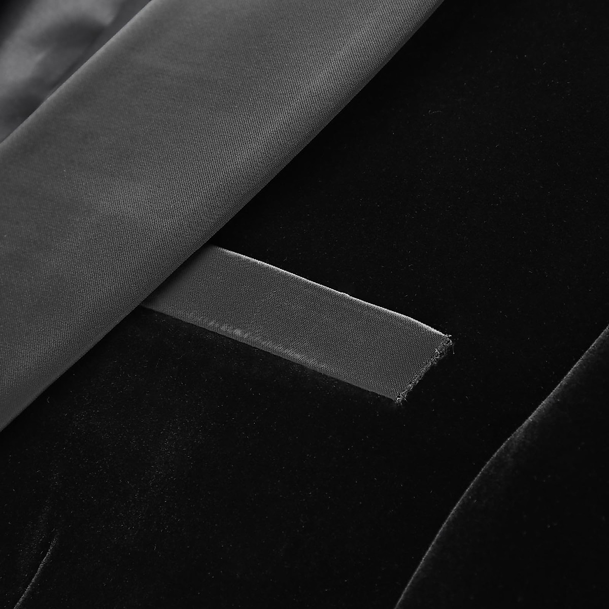 Mens Velvet Blazer - Slim Fit Tuxedo Suits - Shawl Collar Solid Jacket - Wedding Dinner Prom One Button Blazer - Black