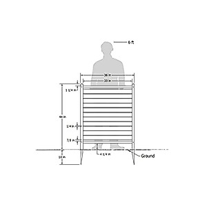 Enclo Privacy Screens EC18011 4ft H x 3ft W Waverly Outdoor Privacy Fence Panel Screen No Dig WoodTek Vinyl Louvered Kit (2-Pack), Cedar Color
