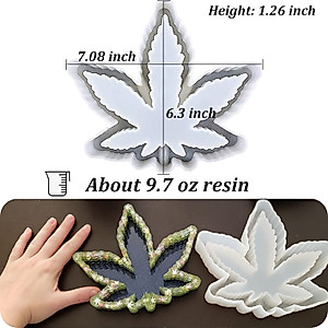 Ashtray Mold for Resin, Large Leaf Silicone Mold for Epoxy Resin, Maple Leaf Rolling Tray for Jewelry Storage Box, DIY Craft Gift, Home Decoration