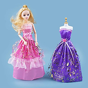 AUEAR, Set of 4 Dress Cloth Gown Plastic Display Support Holder Mannequin Model Stand 2 Colors