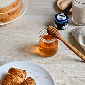 KYVANDO Brazilian Cherry Wood Honey Dipper - Durable & Warp-Resistant, Preserves Honey Purity, 2pcs, 6.3 Inch