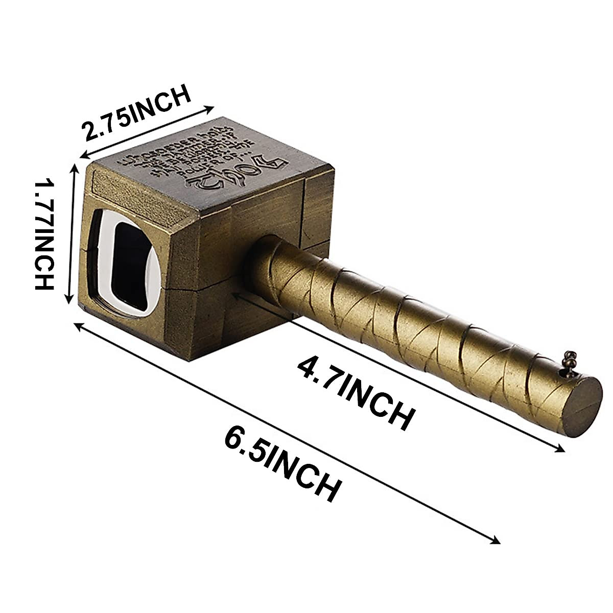 VEADOOLLY Thor Hammer Beer Bottle Opener with Magnetic Cap for Attachment Fridge Door, Stainless Steel Automatic Beer Bottle Opener Ideal for Home, Bar, and Kitchen - Gift for Beer Lovers (Gold)