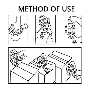 2 inch Packaging Tape Dispenser Gun Handheld Tape Gun for 2-Inch-Wide Clear Packaging Tape,Blue