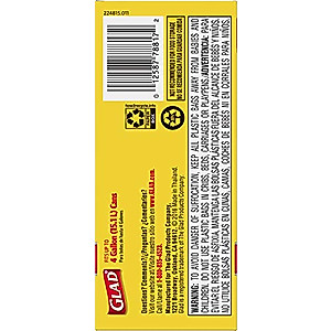 Glad Small Trash Bags - 4 Gallon White Trash Bag - 30 Count