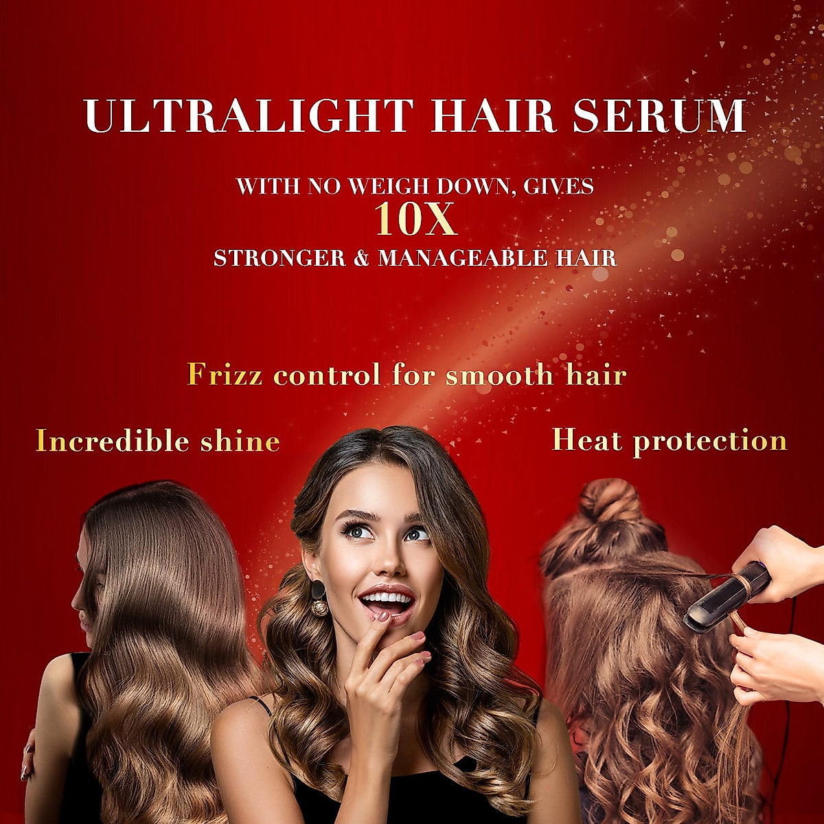 Livon Hair Serum for Men & Women | Frizz free & shinier hair | Sulphate & Paraben free| All Hair Types | Lightweight & Non Greasy | Vitamin E Serum Oil | Enriched with Argan & Almond Oil | 3.3 Fl.oz