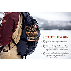 (3 Packs) Insta-Fire Charcoal Starter Perfect for Camping, Emergencies, Hiking, Fishing, Boating, Fire Pits, Grilling, Survival, Preppers, Food Storage, Boiling Water (as Seen on Shark Tank!)