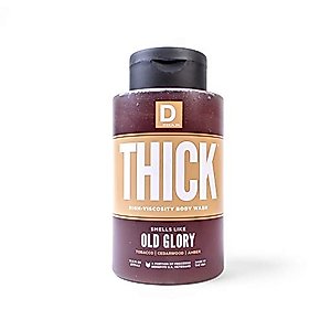 Duke Cannon Thick High-Viscosity Body Wash, Old Glory Scent - 3X Thicker, Plant-Based, Mineral-Enriched Body Wash for Men with Notes of Tobacco, Cedarwood, and Amber, 17.5 oz.