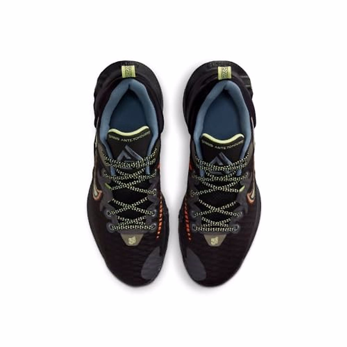 Nike Men's Giannis Immortality Athletic Basketball Shoes, Black/Limelight/Ozone Blue, 9.5