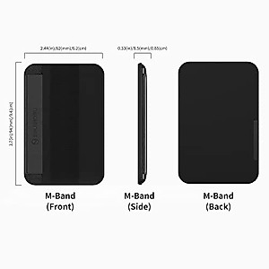 Sinjimoru Soft Wool Band Grip Phone Wallet for MagSafe, Magnetic Phone Card Holder for Back of Cell Phone Case with Hand Finger Holder for 5 Cards for Phone 14 13 12 Series. M-Band Black