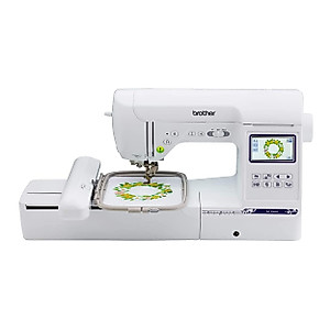 Brother SE1900 Sewing and Embroidery Machine, 138 Designs, 240 Built-in Stitches, Computerized, 5" x 7" Hoop Area, 3.2" LCD Touchscreen Display, 8 Included Feet