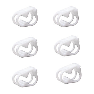 Plastic Tubing Clamps, Adjustable Tube Clamp Shut Off Hose Clamp for 1/4" - 1/2" Tube O.D.Water Flow Control Hose Clip Laboratory Pinch Valve, Control Wine Beer Bottle Infusion Bottle - White (6 Pcs)