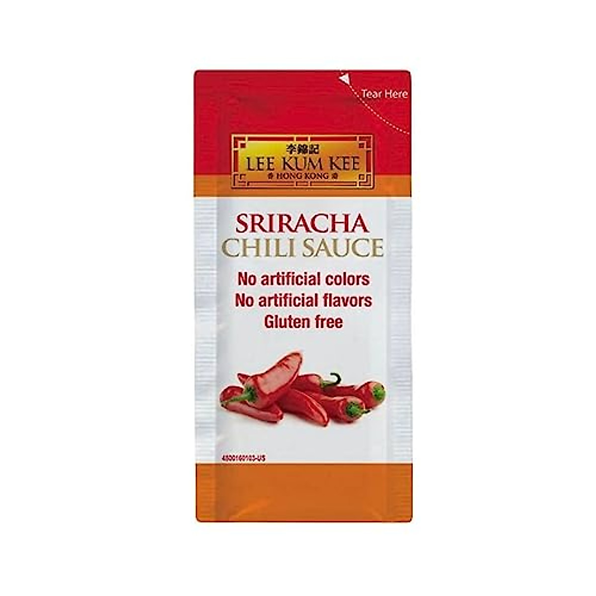 Lee Kum Kee Sriracha Chili Sauce 8 mL Packets | Hot Sauce, Gluten Free, No Artificial Colors Or Flavors - Pack of 40