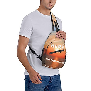 Custom Sling Bag Personalise Image Text Crossbody Shoulder Bag Travel Hiking Daypack Chest Bags For Women Men.
