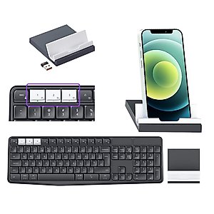 HP E24u G4 24 Inch IPS FHD Multi-Device Monitor Bundle with USB Type-C, K375s Bluetooth Keyboard, M585 Bluetooth Mouse, Gel Pads, Compatible with MacBook, MacBook Pro, MacBook Air, iPad and iPhone