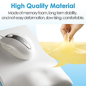 Elecom MP-116WH Mouse Pad Wrist Rest FITTIO Gel Material High White