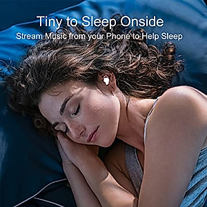 eleror Mini Wireless Earbuds X9, Small Bluetooth Earphones Headset Streaming Music from Cellphone for Sleep on Side, Running, Workout, Travel, Handsfree for iPhone & Samsung Phones(Ivory)