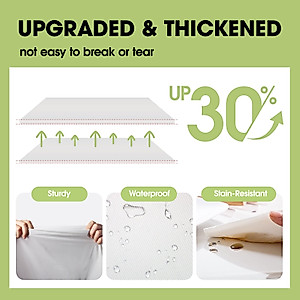 Pureegg Plastic Table Cloth Disposable - 8 Packs, Table Cloth for Retangle Table, 54"x108" Decorative Tablecloth for Parties, Picnics, Camping, Waterproof & Stain-Resistant, White