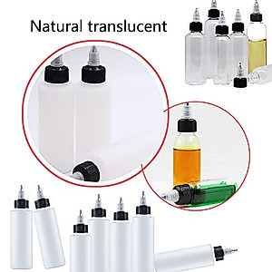 20 Pcs 4 Oz Plastic Squeeze Condiment Bottles with Twist-on Cap Lids,Sauce Bottle with Squeeze Top,Squirt Condiment Bottles for Ketchup,Mustard,Olive Oil and More