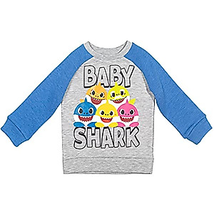 Pinkfong Baby Shark Toddler Boys Fleece Sweatshirt Jogger Pants Set Blue/Gray/Black 2T