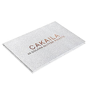 MEICOLY Glitter Eyeshadow Palette, 40 Colors Pressed Pigmented Mineral Ultra Shimmer Sequined Face Paint Glitter Palette, Self Adhesive Glitter Glue Pallete Eye Shadow Make up Pallets for Women