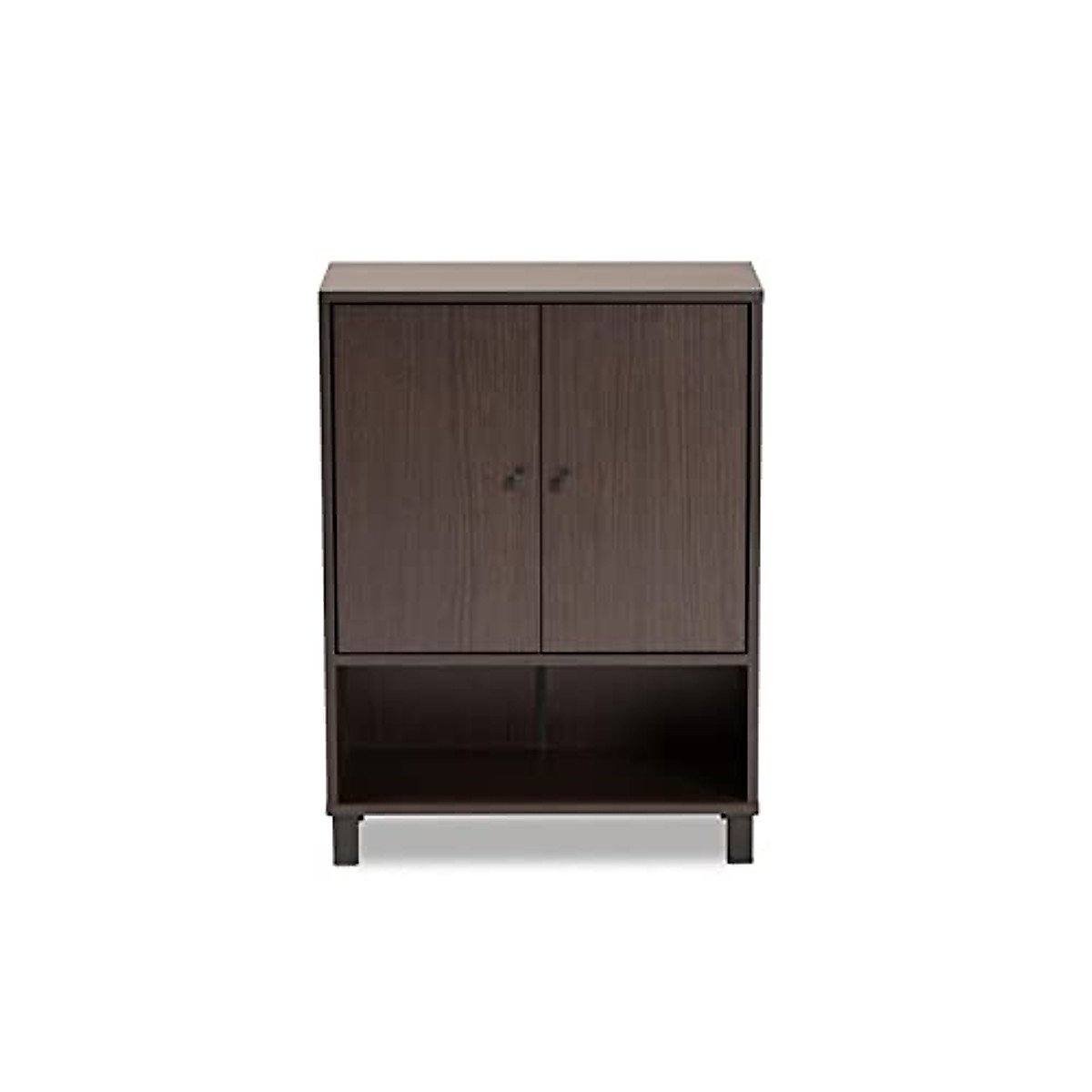 Baxton Studio Dark Brown Shoe Cabinet ATSC1613-Modi Wenge-Shoe Cabinet