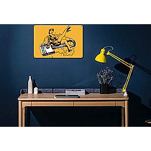 Jacksoney Tin Sign New Aluminum Metal Workout Room Retro Hotel Motel Home School Gym Sign Retro 11.8 x 7.8 Inch