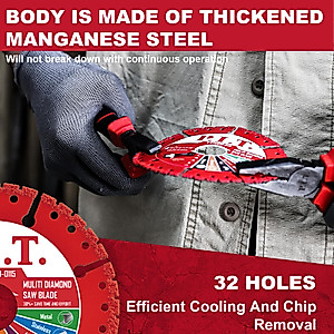 P.I.T. 4 1/2 Inch Diamond Cutting Wheel Metal Cutting Blade for 7/8" Arbor Angle Grinder Cutting Disc with 5000+ Cuts on Metal, Rebar,Sheet Metal,Angle Iron,Stainless Steel,3PCS Cut Off Wheels ﻿