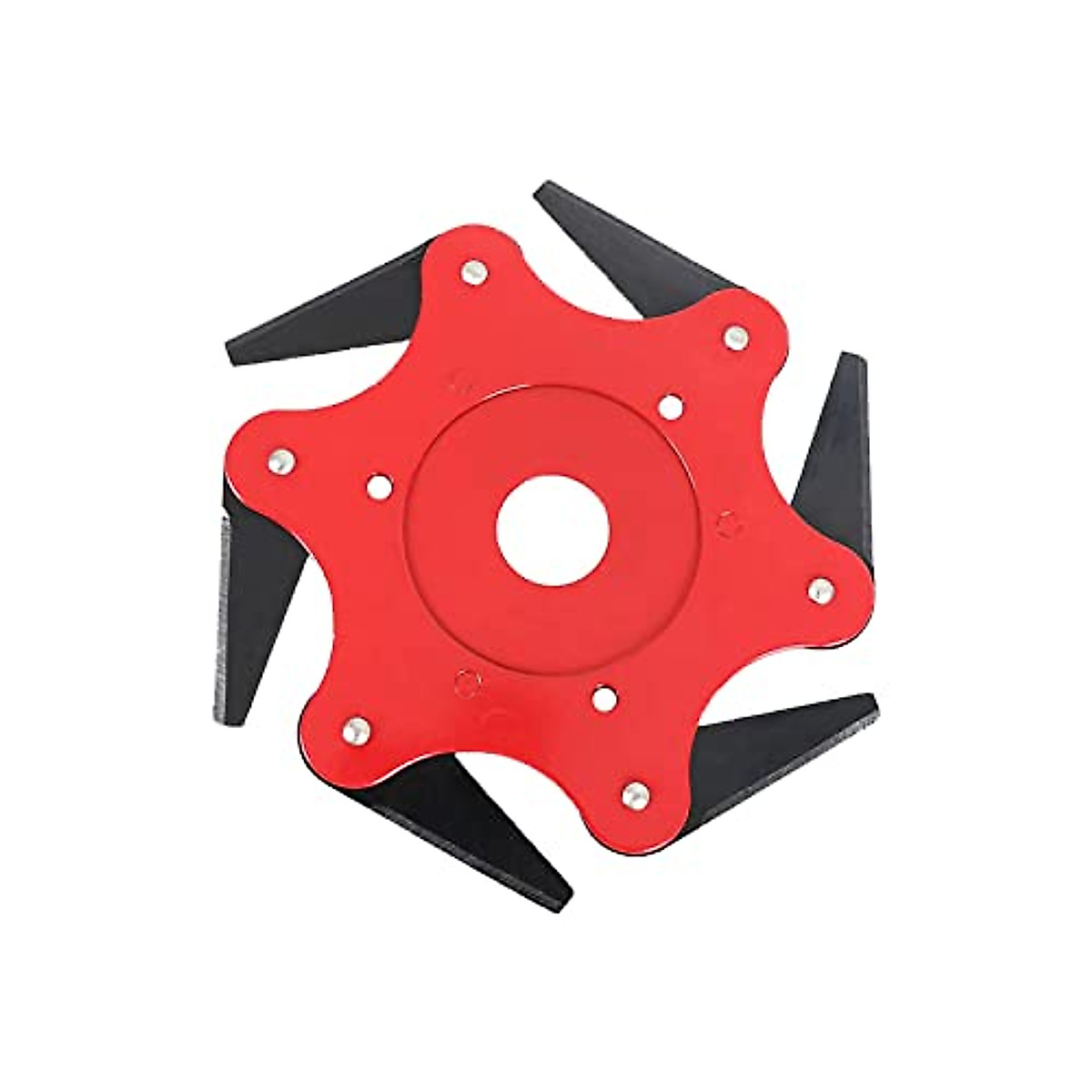 Universal 6 Teeth Trimmer Head, Blade Adapter Kit, 6 Steel Razors Trimmer Head, Thrust Plate Guard Washer, Thrust Washer, Rider Plate, Lock nut, Lawn Machine Parts Replacement Accessary