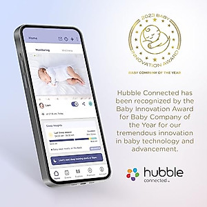 Hubble Connected Dual Vision Smart HD Baby Monitor with 2 Cameras, WiFi Baby Monitor with App and Screen, Remote Pan Tilt Zoom, 2-Way Talk, AI Motion Tracking, Night Vision, Room Temperature Sensor