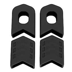 1 Piar Crank Cover Silicone Crank Sleeve Arm Protector for Most Mountain Road Bikes(Black)