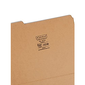 Smead File Folder, Reinforced 1/3-Cut Tab, Letter Size, Kraft, 100 Per Box (10734)