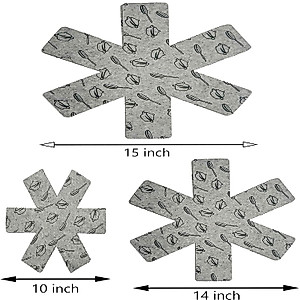 KitWinner Felt Pan Protectors, Pan Separators for Stacking All Clad to Prevent Scratching, Anti Slip Felt Pot Separators for Non-Stick Pans Cookware Accessories Set of 12