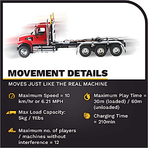 Diecast Masters RC Truck Western Star 49X SFFA Tridem Axle Heavy-Haul Tractor w/Lowboy Trailer | Radio Control Tractor Truck | 1:16 Scale Remote Control Truck and Trailer | Model 27010