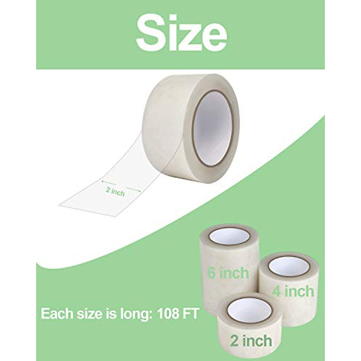 vensovo Greenhouse Covering Plastic Repair Tape - Heavy Duty 2″x108′ Garden Green House Sheeting, Plastic Polyethylene Film Repair Tape