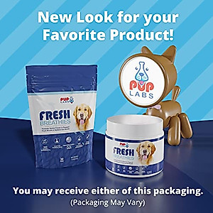 Pup Labs Fresh Breathies - All-Natural Delicious Dental Chews for Dogs - Dog Breath Freshener - Supports Gut Health and Immune System - Made for All Dogs and in The USA, 30 Chews