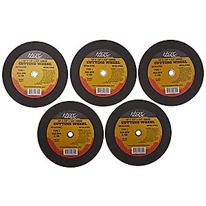 Hot Max 26247-5 10" x 1/8" x 5/8" Chop Saw Cut Off Wheel (5 Pack), Steel