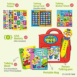 TOYTRON Little Future Book Pororo Talking Pen, Interactive Learning Educational Toy to help kids develop reading skills. Korean Ver.