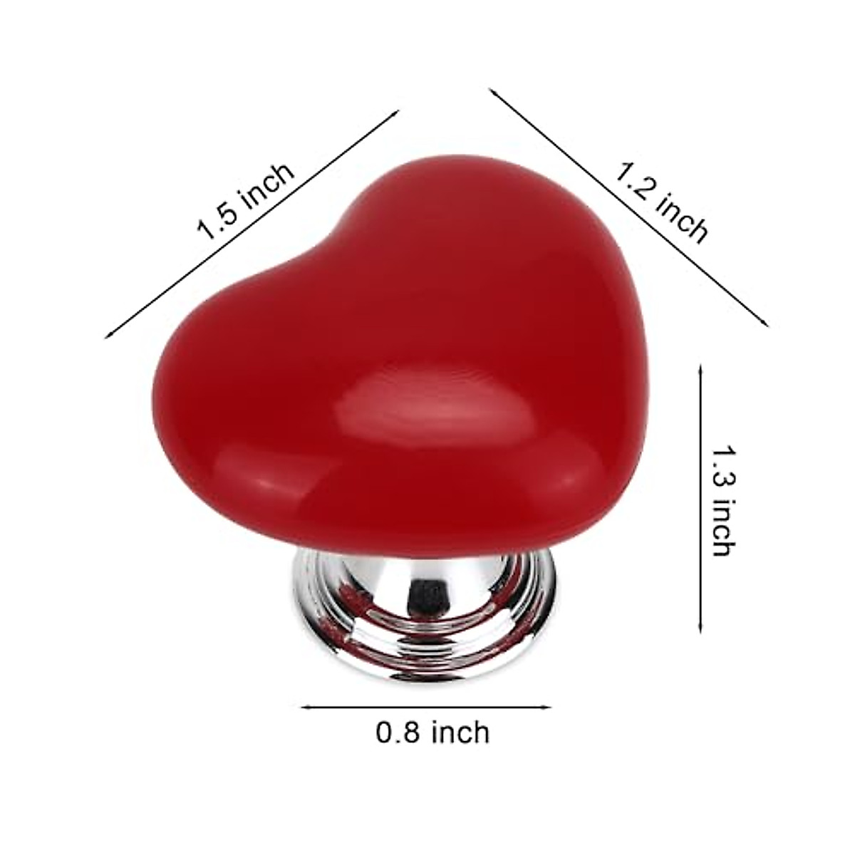 Love Heart Shaped Toilet Tank Button Toilet Press Tool Women Manicures Toilet Lid Cover Lifter Handle Sticky Drawer Pull Handle Toilet Flush Tank Button Aid Bathroom (Red)