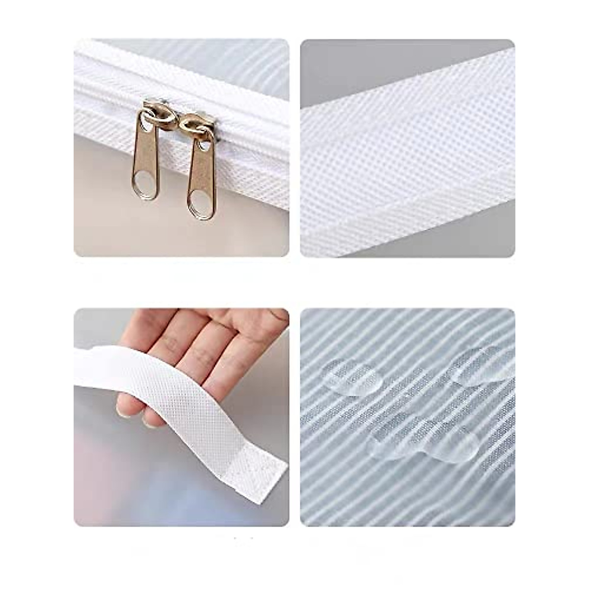 VBROS Foldable Transparent Storage Bin Reusable Stackable for Storing Clothes, Blankets, comforters, Sheets, Pillows and book storage (1 PCS) (20x12x12)