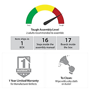 Ameriwood Home Augusta Electric Fireplace Console for TVs up to 65”, Natural
