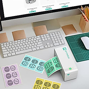 OFFNOVA Bluetooth Label Printer, 4” x 6” Thermal Label Printer for Shipping Package and Small Business, Work with iOS, Android, Mac OS, Windows and Chromebook