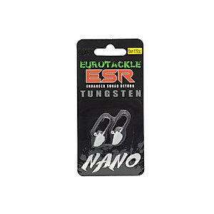 ESR Nano Tungsten Ice Fishing Jig Enhanced Sonar Return 2 Pack (5mm - 1/16oz, White (Glow))