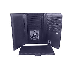 Stone Mountain Ludlow Navy SLG Trifold Leather Clutch Wallet