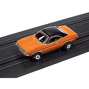 Auto World Thunderjet OK Used Cars 1970 Plymouth Barracuda Gran Coupe (Orange) HO Scale Slot Car