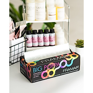 Framar Big Poppa Star Struck Silver Pop Up Hair Foil, Aluminum Foil Sheets, Hair Foils For Highlighting - 250 Foil Sheets – 10x14 inches