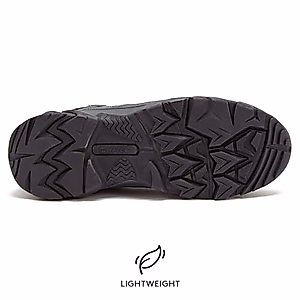 HI-TEC Ravus WP Low Waterproof Hiking Shoes for Men, Lightweight Breathable Outdoor Trekking and Trail Shoes - Dark Grey, 13 Extra Wide