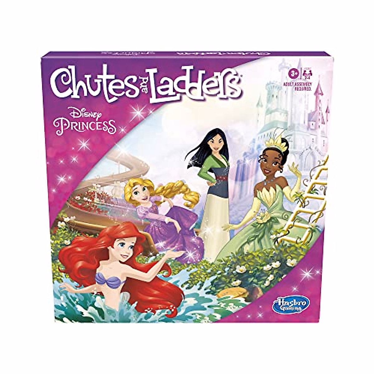 Hasbro Gaming Chutes and Ladders: Disney Princess Edition Board Game for Kids Ages 3 and Up, Preschool Game for 2-4 Players (Amazon Exclusive)